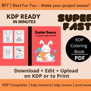 Easter Bunny Coloring Pages for Kids 8.5x11 60 Pages Free - Etsy