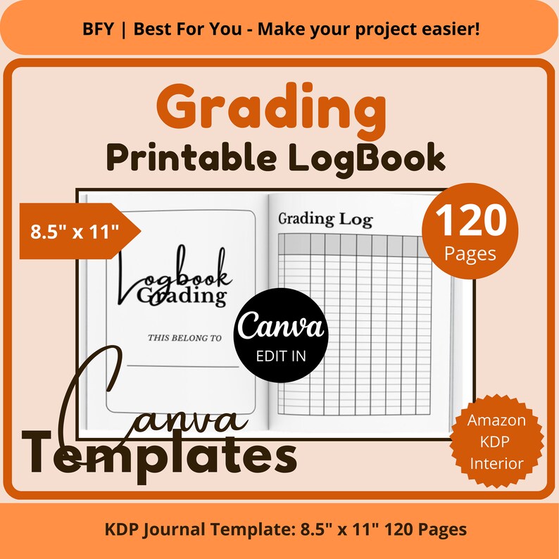 Printable Grading Log Template Gradebook for Teacher Grades - Etsy