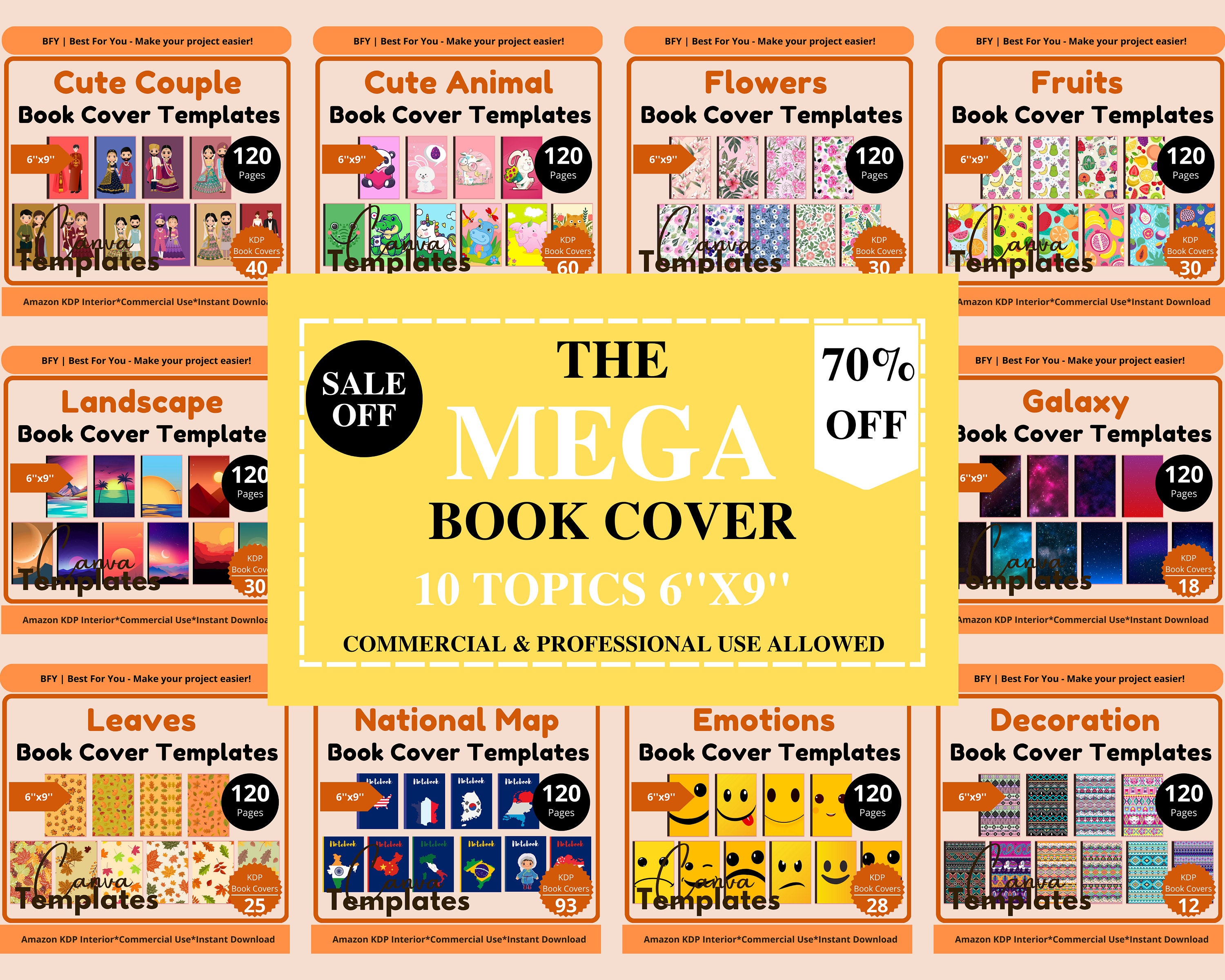 The Mega Design Bundle KDP Book Covers Digital KDP Paperback - Etsy