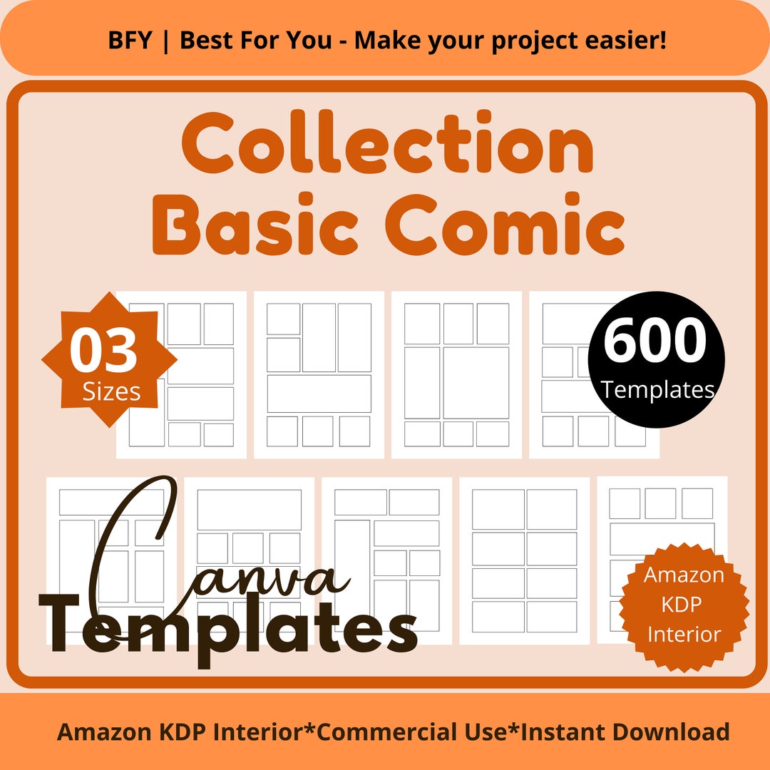 600 Comic Book Templates | KDP Interior Bundle | Printable PDF | 5.5x8 ...