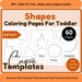 Printable Shapes Coloring Pages for Kids Toddler Coloring Book 8.5''x11 ...