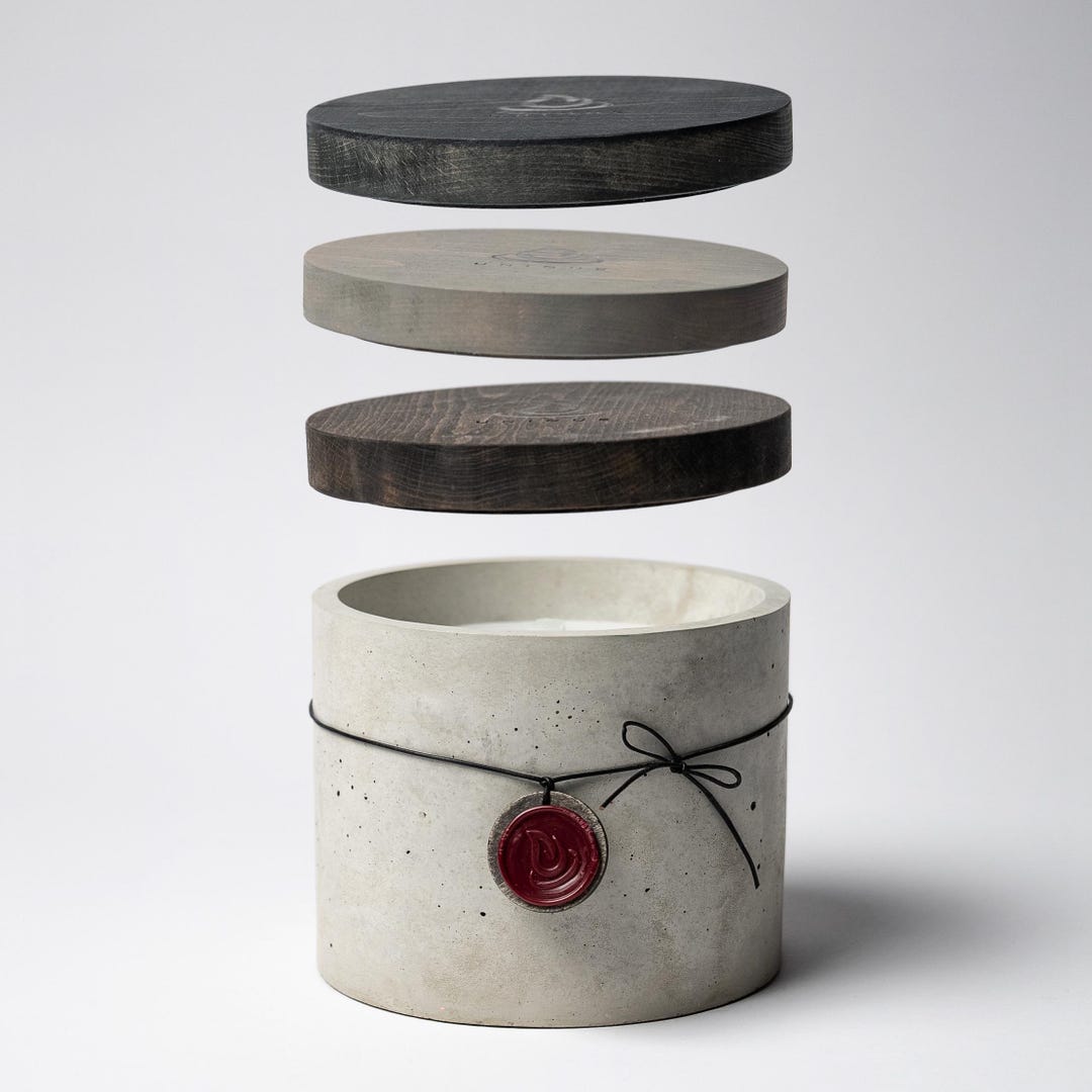 Elegant Outdoor Candle Burner (15 Cm Ø X 12 Cm) Made of Concrete ...