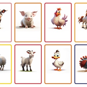 Animals -16 Editable Montessori Cards -flash Cards With Cute Animals ...