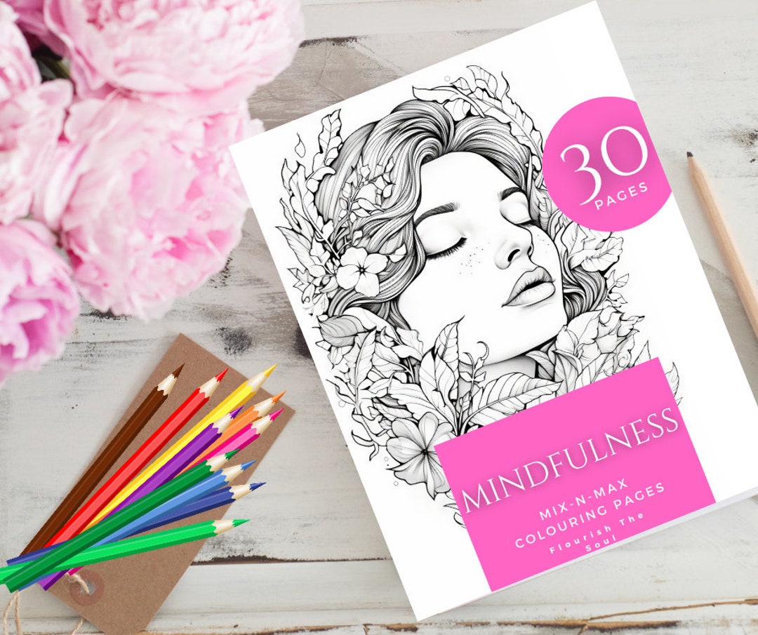 Mindfulness Colouring Book - Digital Download to Print at Home - Etsy