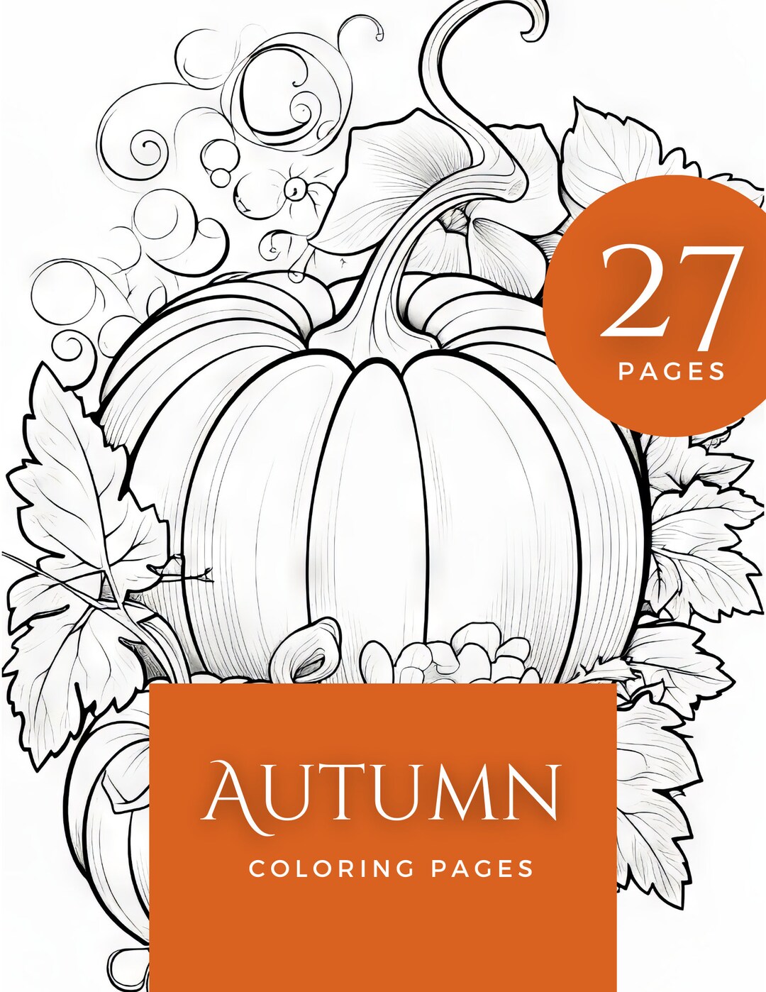 Autumn Halloween A4 Digital Colouring Book - Etsy