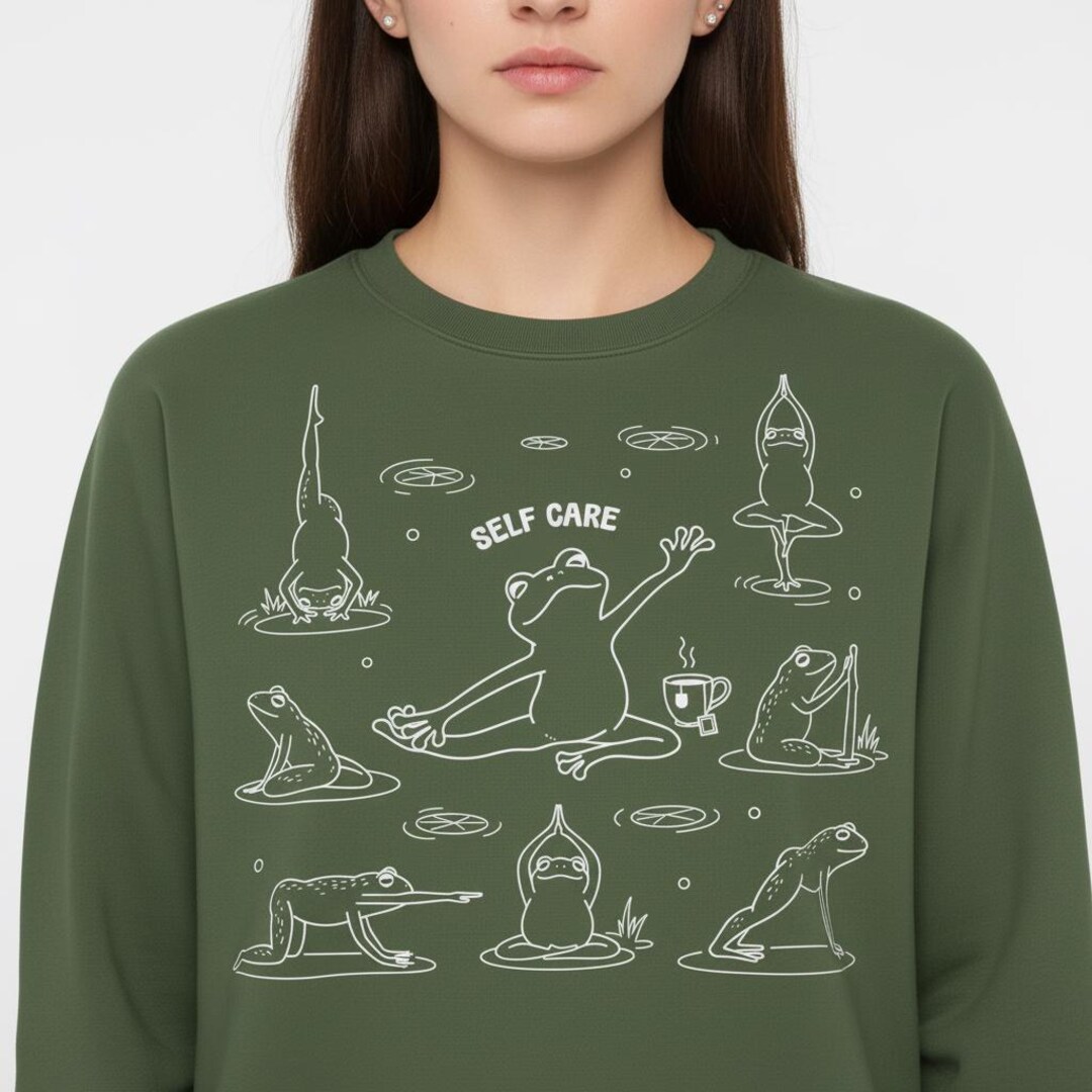 Frog Self Care Shirt, Funny Mr Frog Self Care Sweatshirt, Cute Frog T ...
