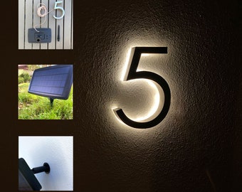 Hausnummer Solar - Etsy