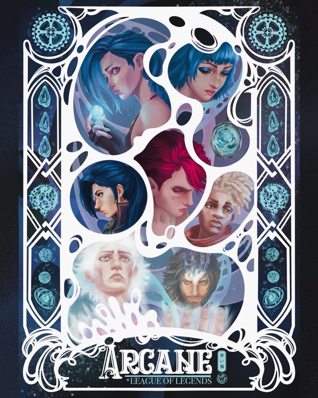 Arcane Silver Art Print, Vi & Jinx Fanart, Arcane Second Season Fanart ...