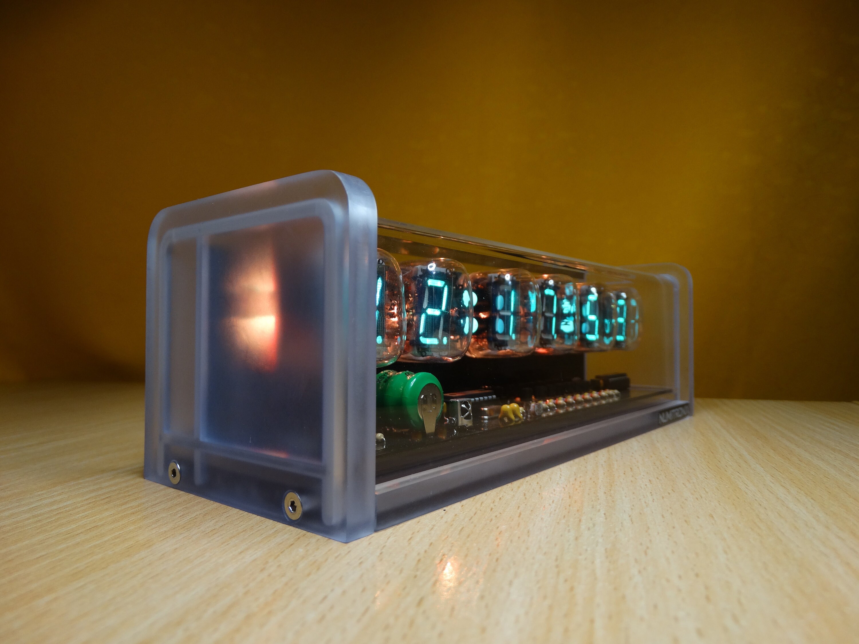 Nixie Clock With 6 IV22 VFD Tubes, Remote Control, Frosted Acrylic Case ...