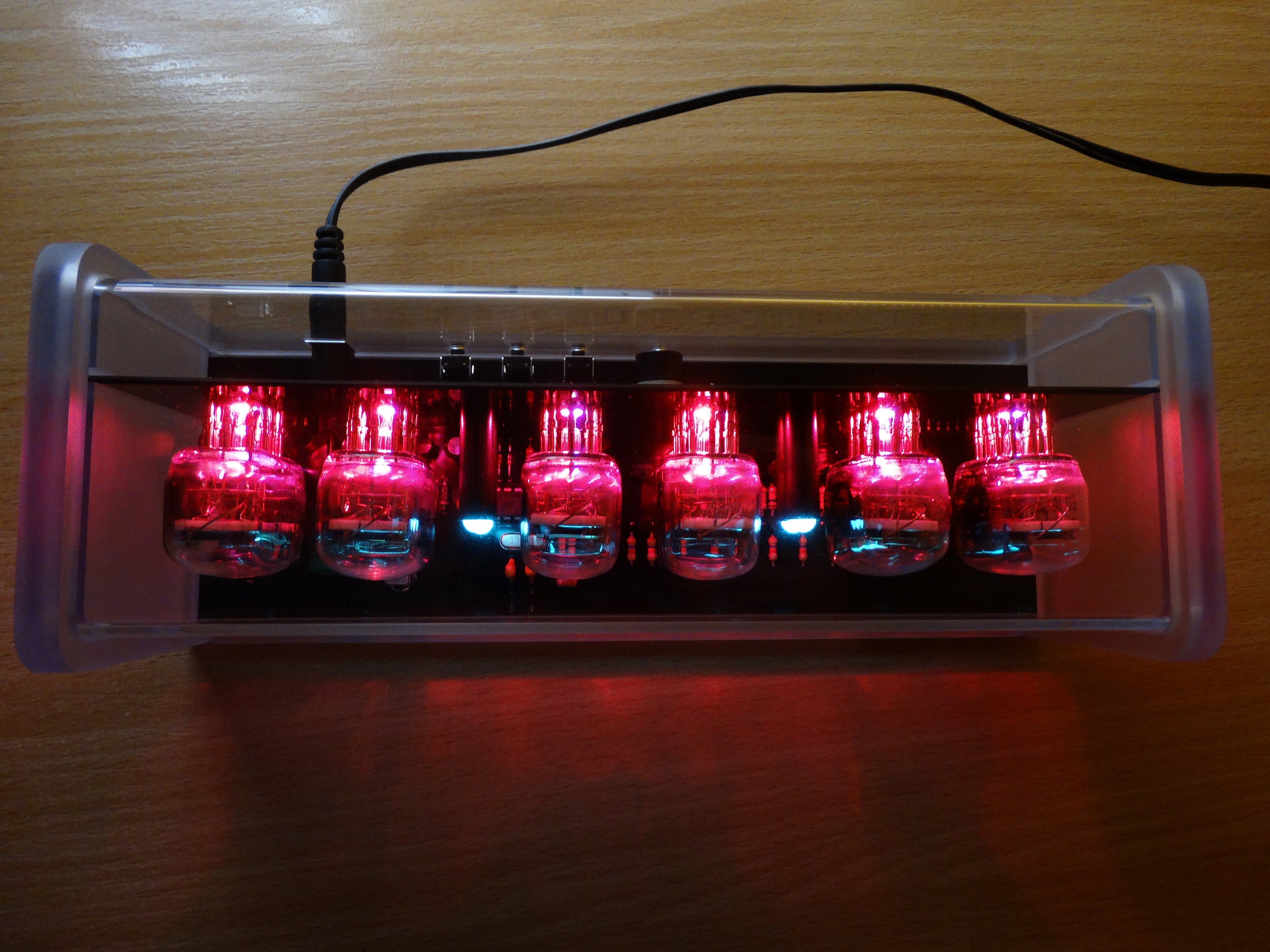 Nixie Clock With 6 IV22 VFD Tubes, Remote Control, Frosted Acrylic Case ...