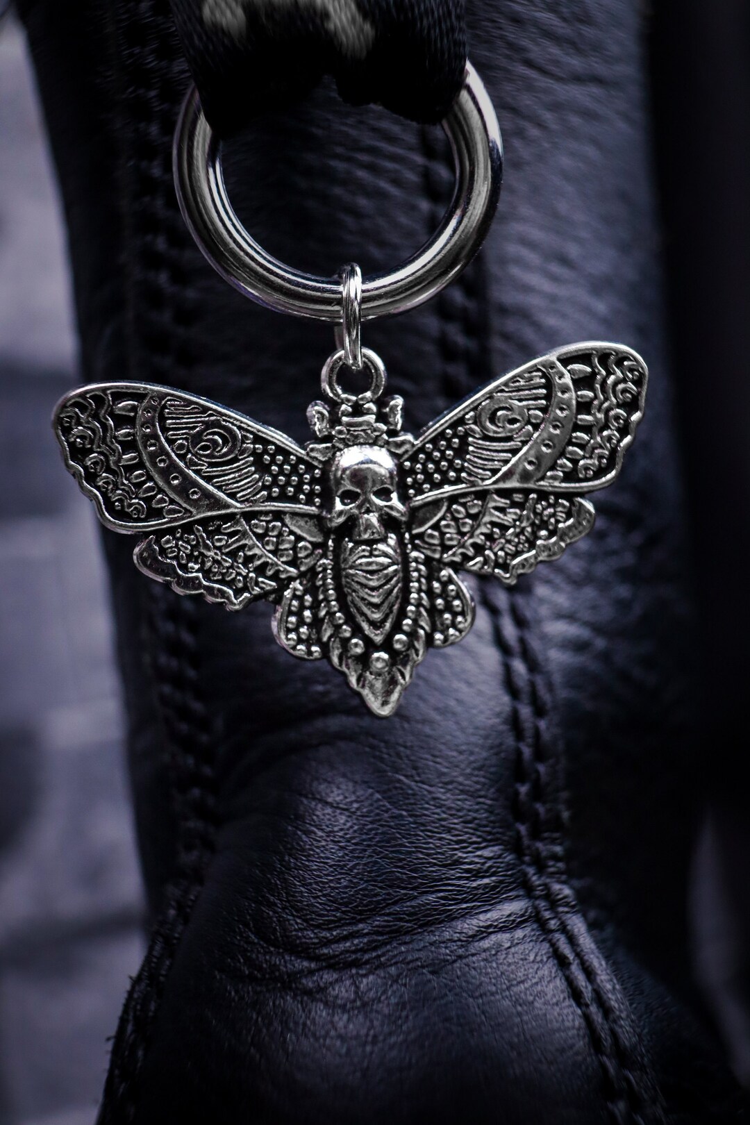 Gothic Silver Moth Boot Charms, DM Charms, Doc Martens Boot Clip, Shoe ...
