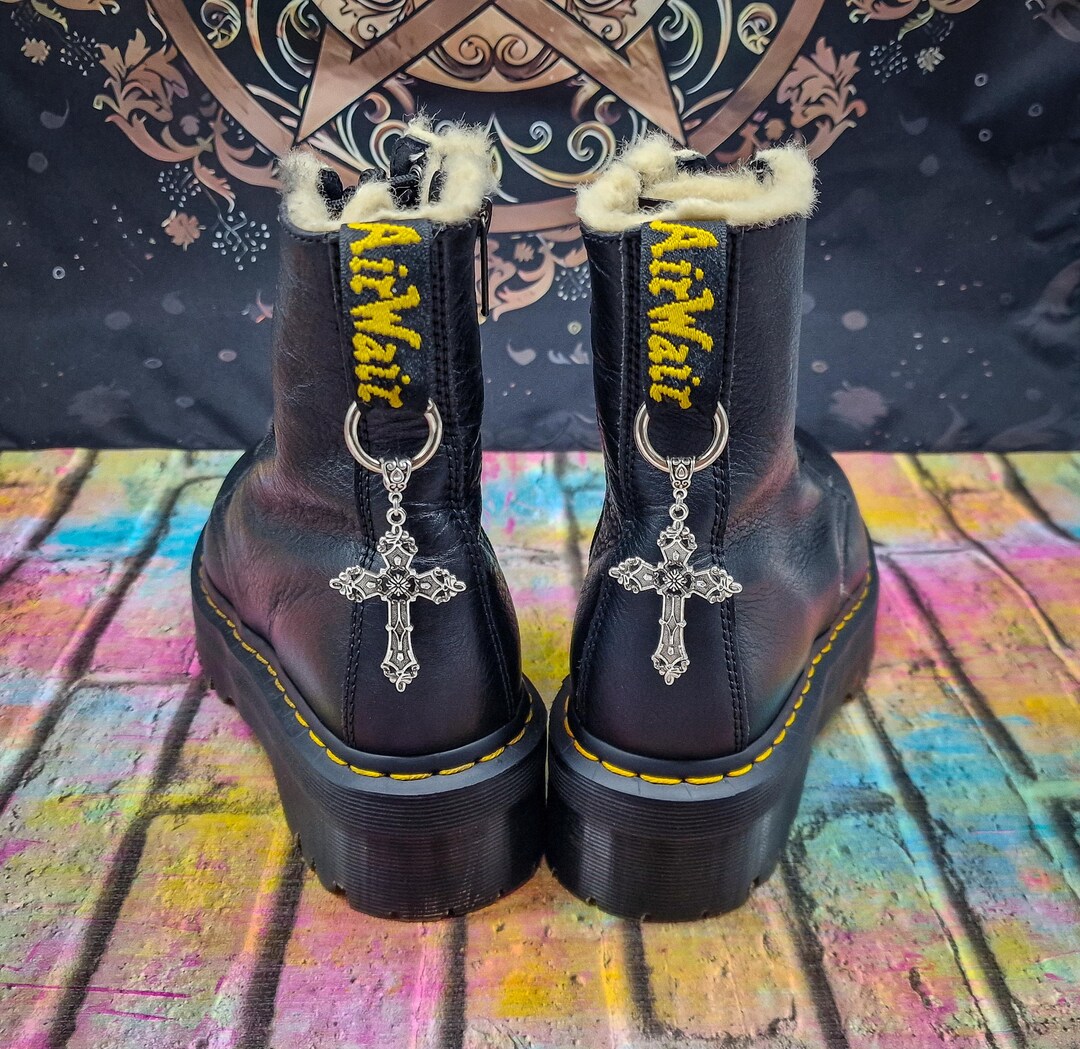 Gothic Cross Crucifix Dr Martens Boot Charm Silver Boot Clip Vampire ...