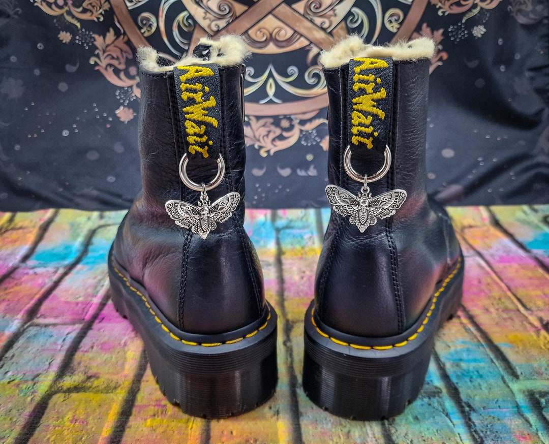 Gothic Death Moth Boot Charms Dm Boot Charms Doc Martens Shoe Accessory ...