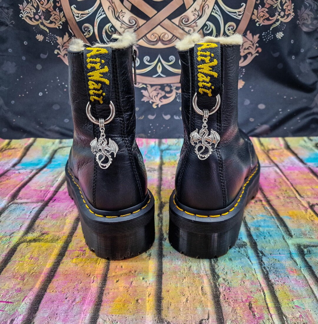Gothic Silver Dragon Dr Marten Boot Charms Dragon DM Charms Doc Martens ...
