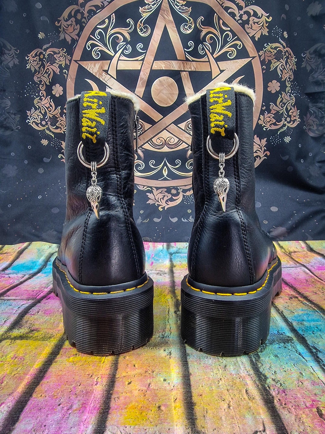 Gothic Alt Plague Doctor Mask Raven Dr Marten Boot Charms Witchy Gift ...