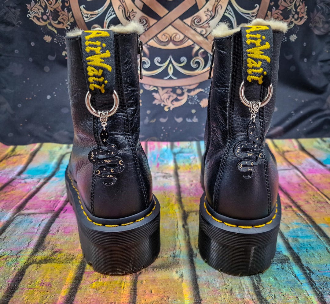 Gothic Black Snake Dr Marten Boot Charm Doc Martens Serpent Dm Boot ...