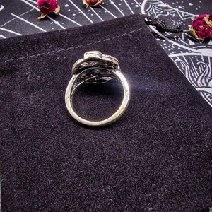 Snake Ring SILVER Interlocking Snakes Serpent Swirl Occult Sacred ...