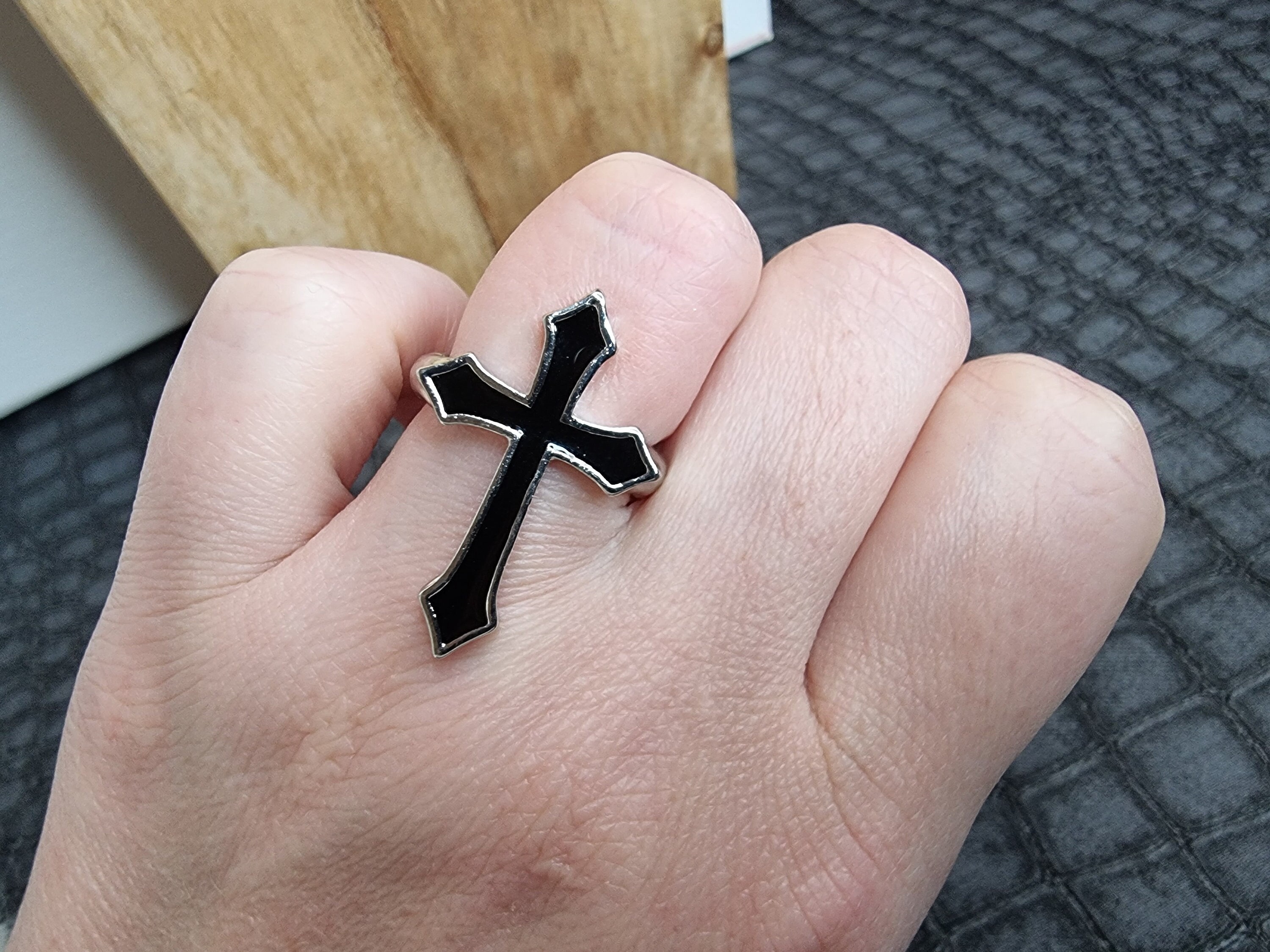 Adjustable Cross Ring Silver Cross Ring Men Cross Ring - Etsy