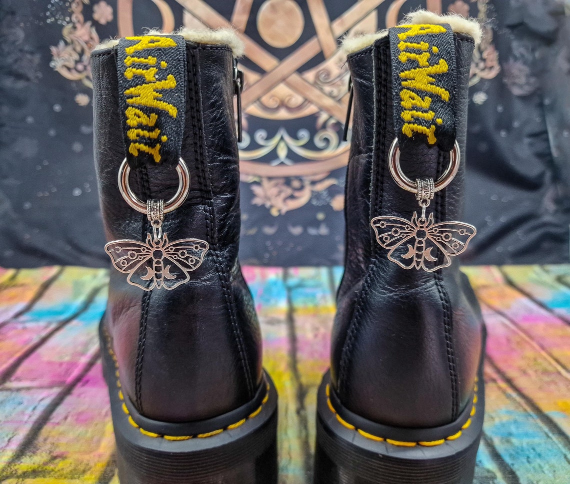 Luna Moth Boot Charms Doc Martens Butterfly Boot Charms Silver Pendants ...