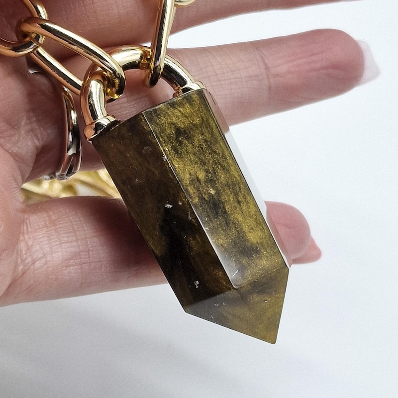 Gold Pendulum Crystal - Etsy UK