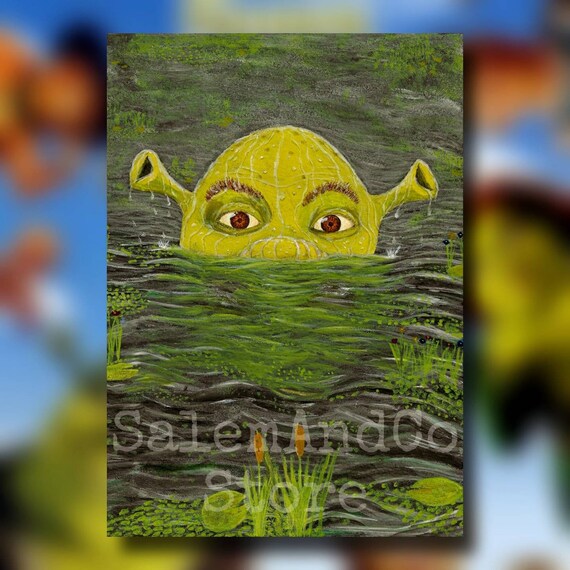 Shromp Shrek Swamp Ogre Art Print Wall Decor - Etsy UK