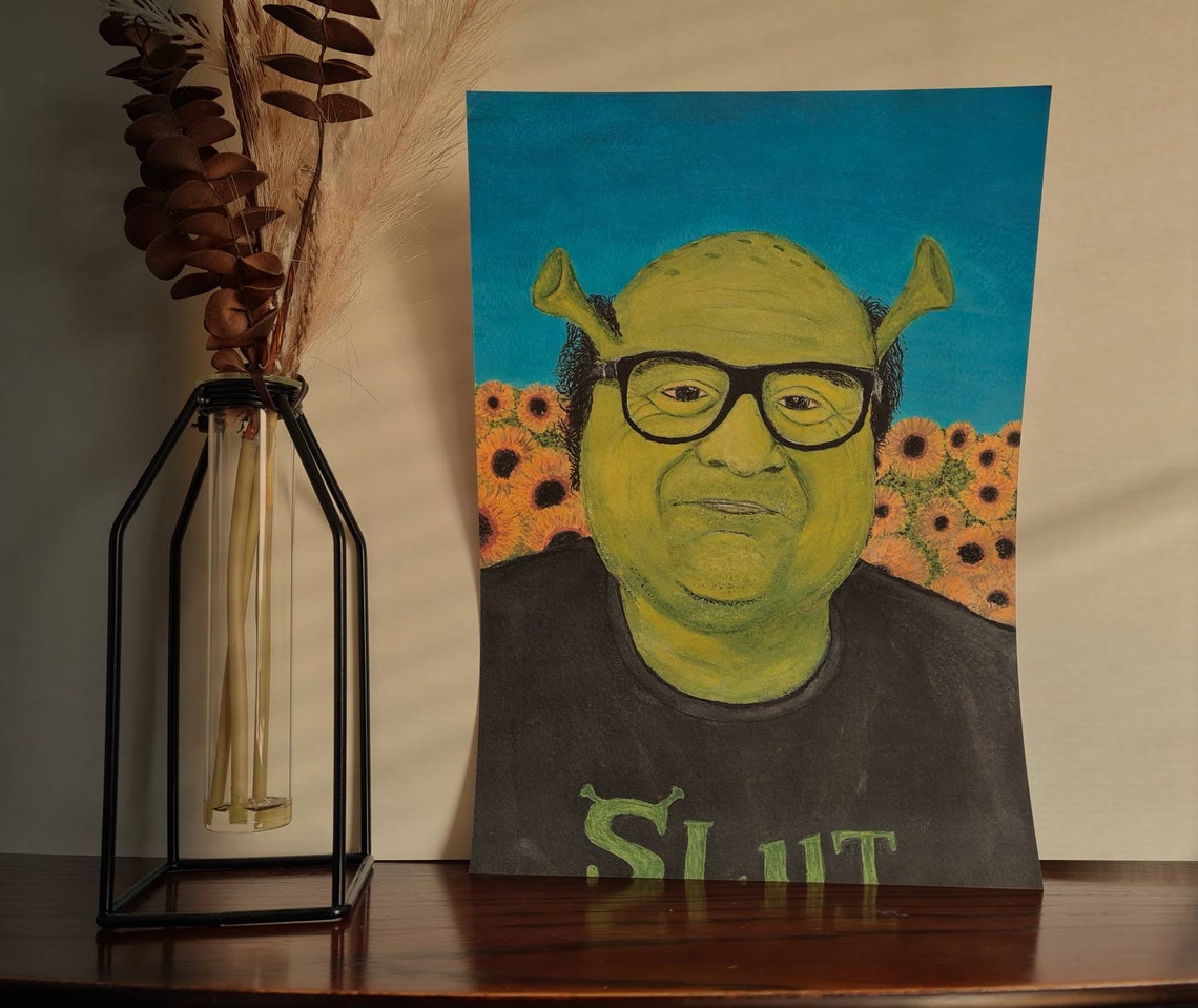 Danny 'Shrekito' DeVito X Shrek Meme Pintura Imprimir - Etsy México