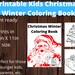 Printable Kids Christmas, Winter Coloring Book Digital PDF Download 8 ...
