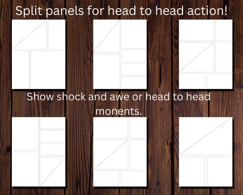 Printable Comic Book Template, Comic Pages, Comic Panels 8.5in X 11in ...