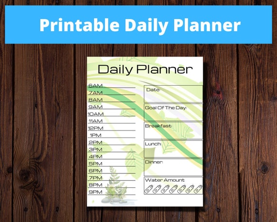 Printable Daily Planner Digital PDF Download Print Ready on - Etsy