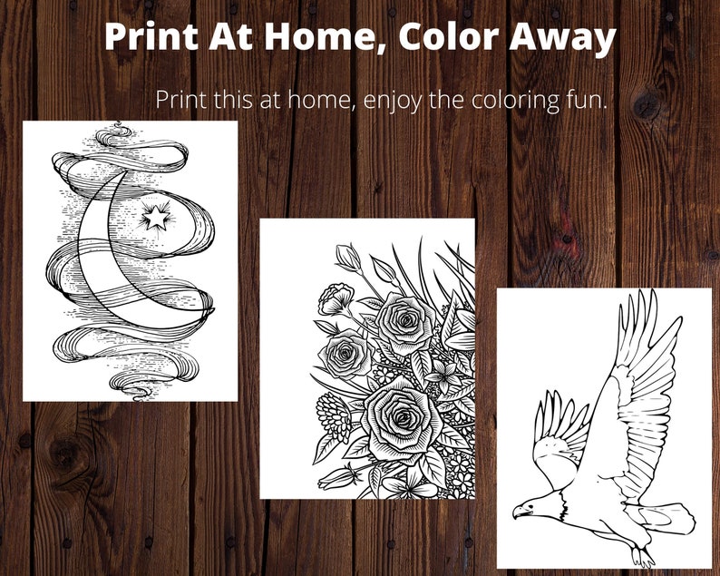 Printable Coloring Book, Kids & Adults, 30+ Pages (digital PDF) - Etsy
