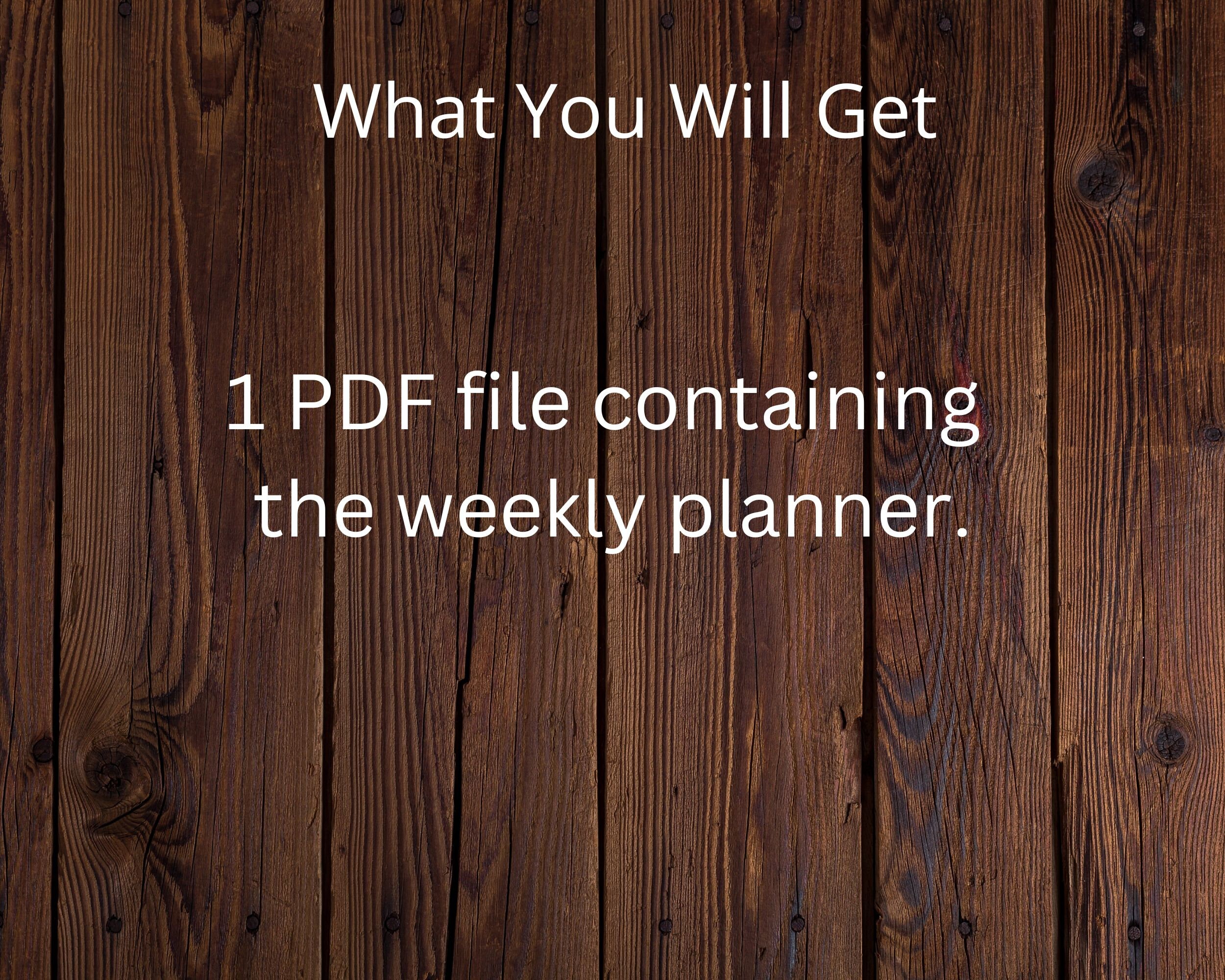 Printable Weekly Planner Set, Planning Sheet, Daily Planner Instant ...