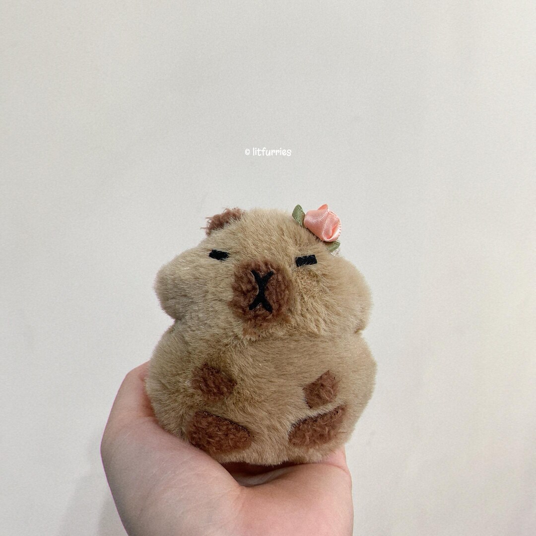 ROSY Capybara Pocket Pom Pom Pet, Pocket Fur Pal, Furry Friends - Etsy