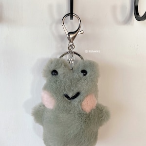 HAPPY FROG Keychain | Plush Keychain | Handmade Keychain | Gift for Her ...