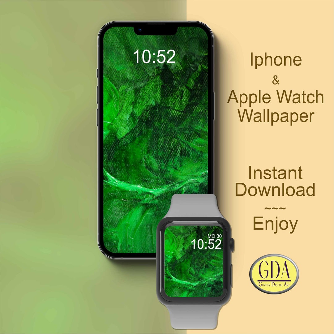 Green, Abstract Painting, Watch Face, Apple Watch Wallpaper, Watch ...