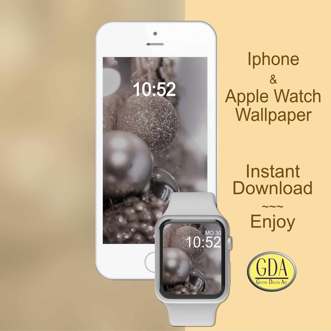 Silver Glassballs Matte Shiny Watch Face, Apple Watch Wallpaper, Watch ...