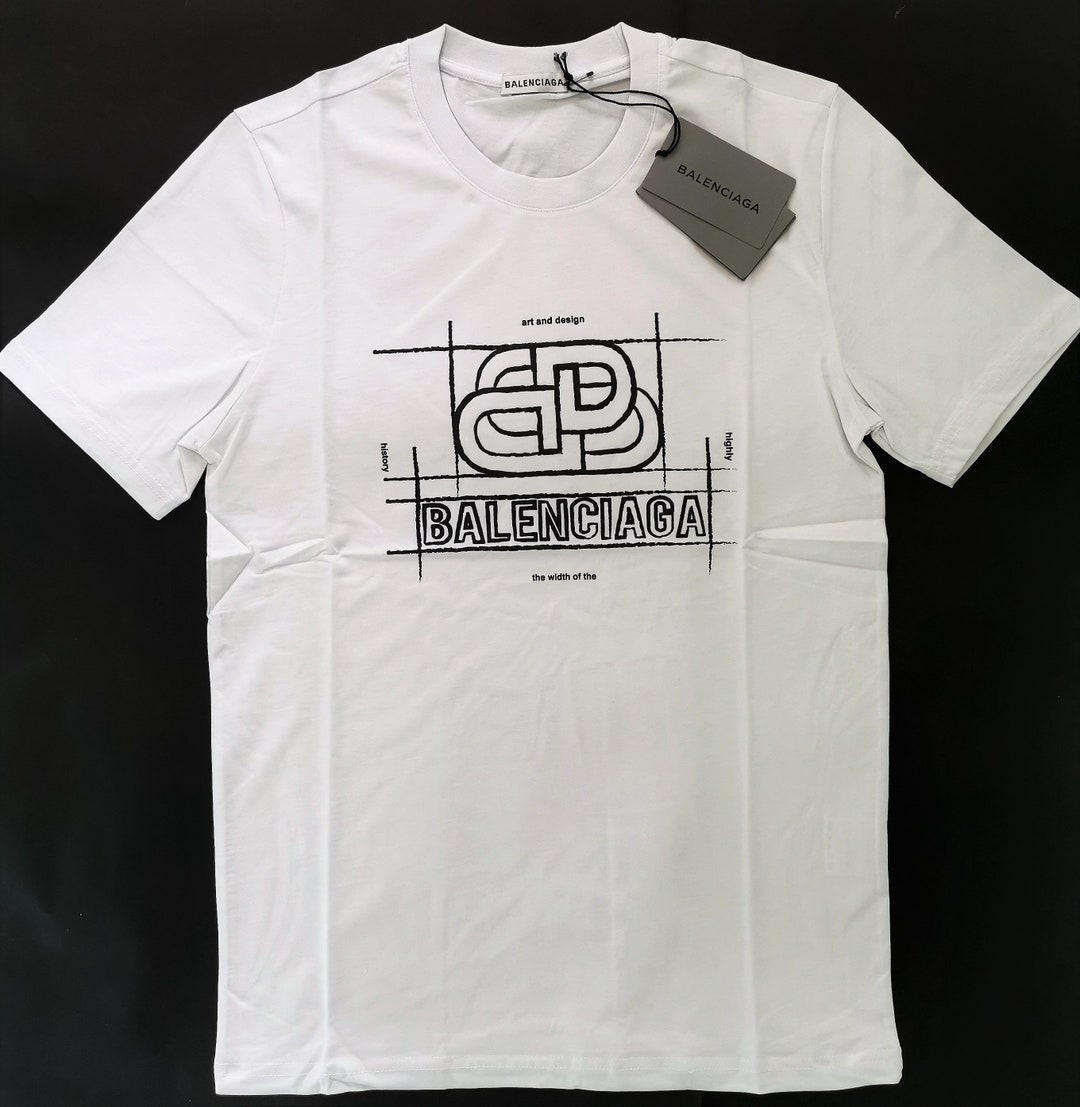 Vintage White Balen BB Logo Brodied Men's T-shirt - Etsy