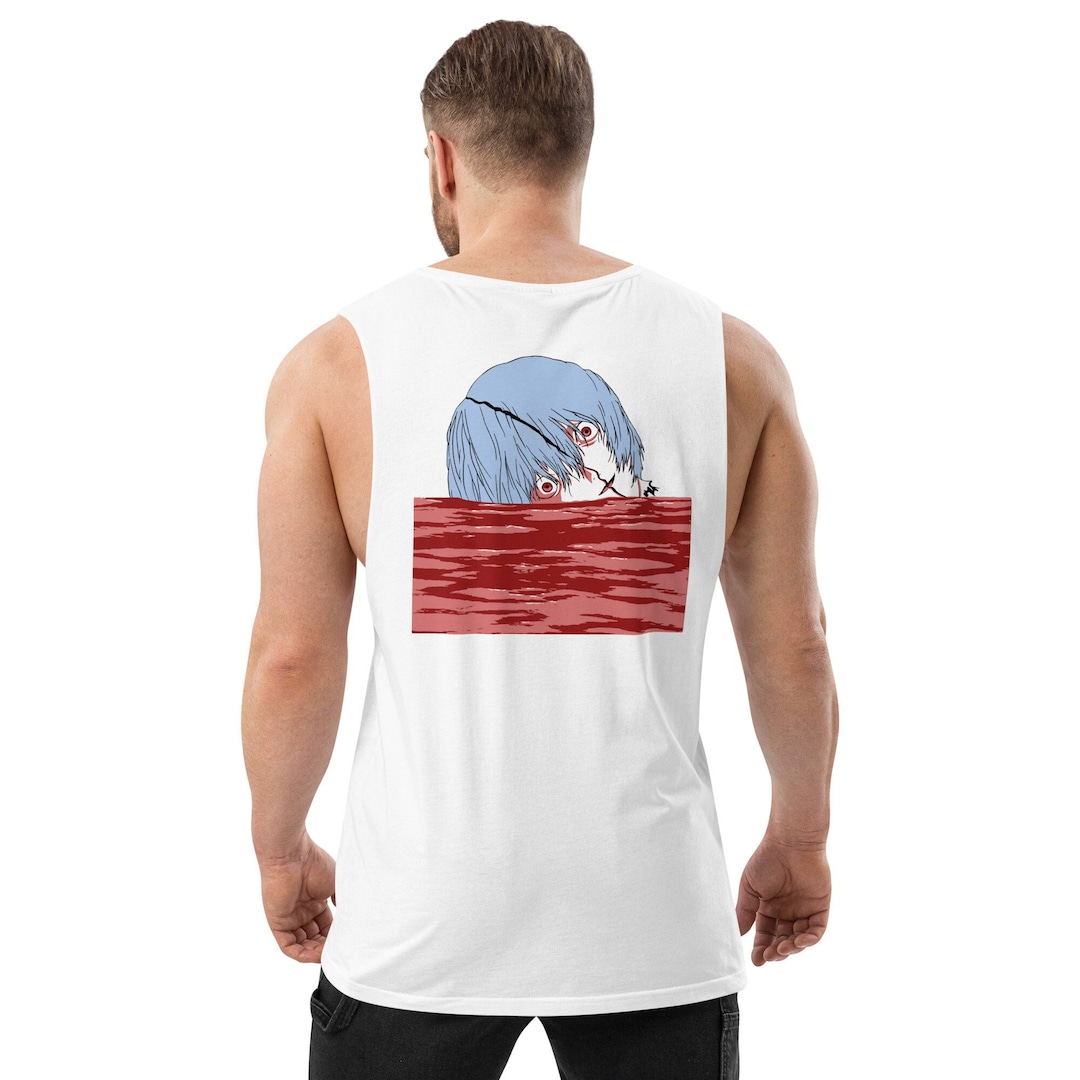EVA 00 Gym Top | Evangelion Activewear | Unisex | White Gym Tank ...