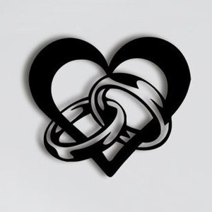 Wedding Rings Svgwedding Heart Svgwedding Couple Svginstant - Etsy