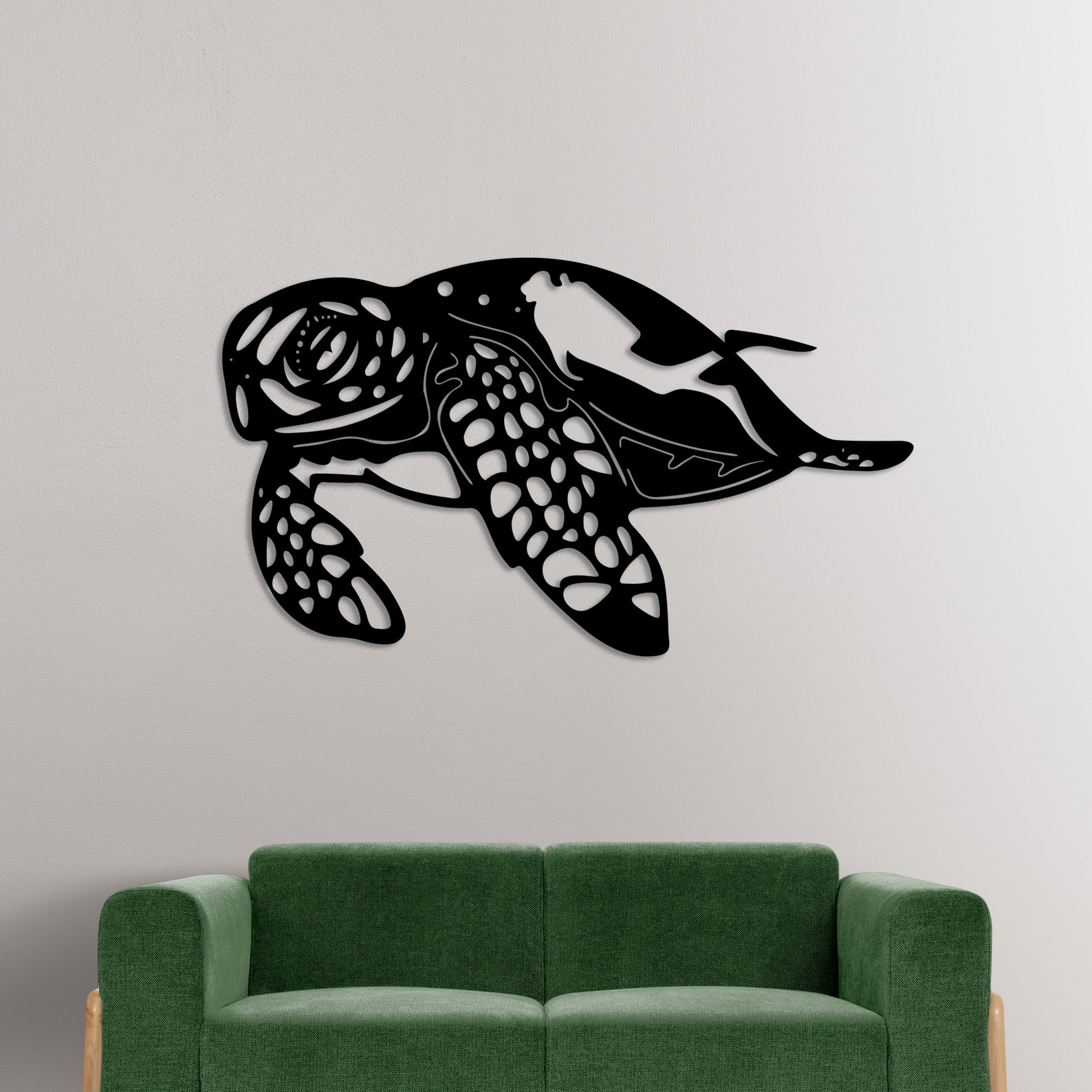 Sea Turtle Scuba Diver Dxf Vector Svg-png-dxf-ai,sea Turtle Svg, Sea ...