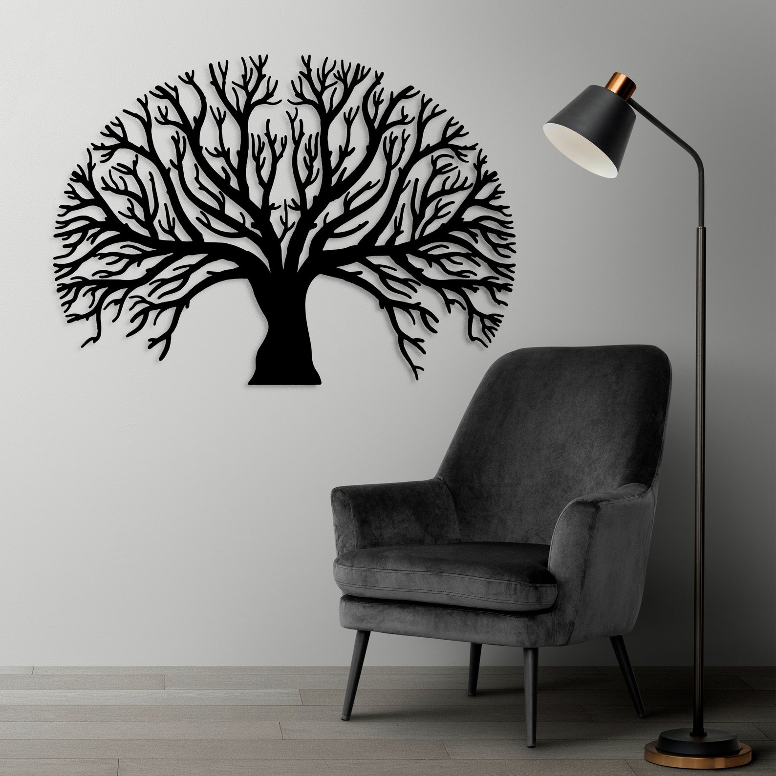 Tree Wall Decor Svg-png-dxf,dark Silhouette, Instant Download,tree ...