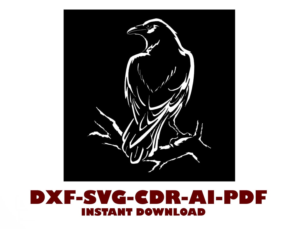 Raven SVG Black Bird Svg File Crow Clipart Svg Flying Raven - Etsy ...