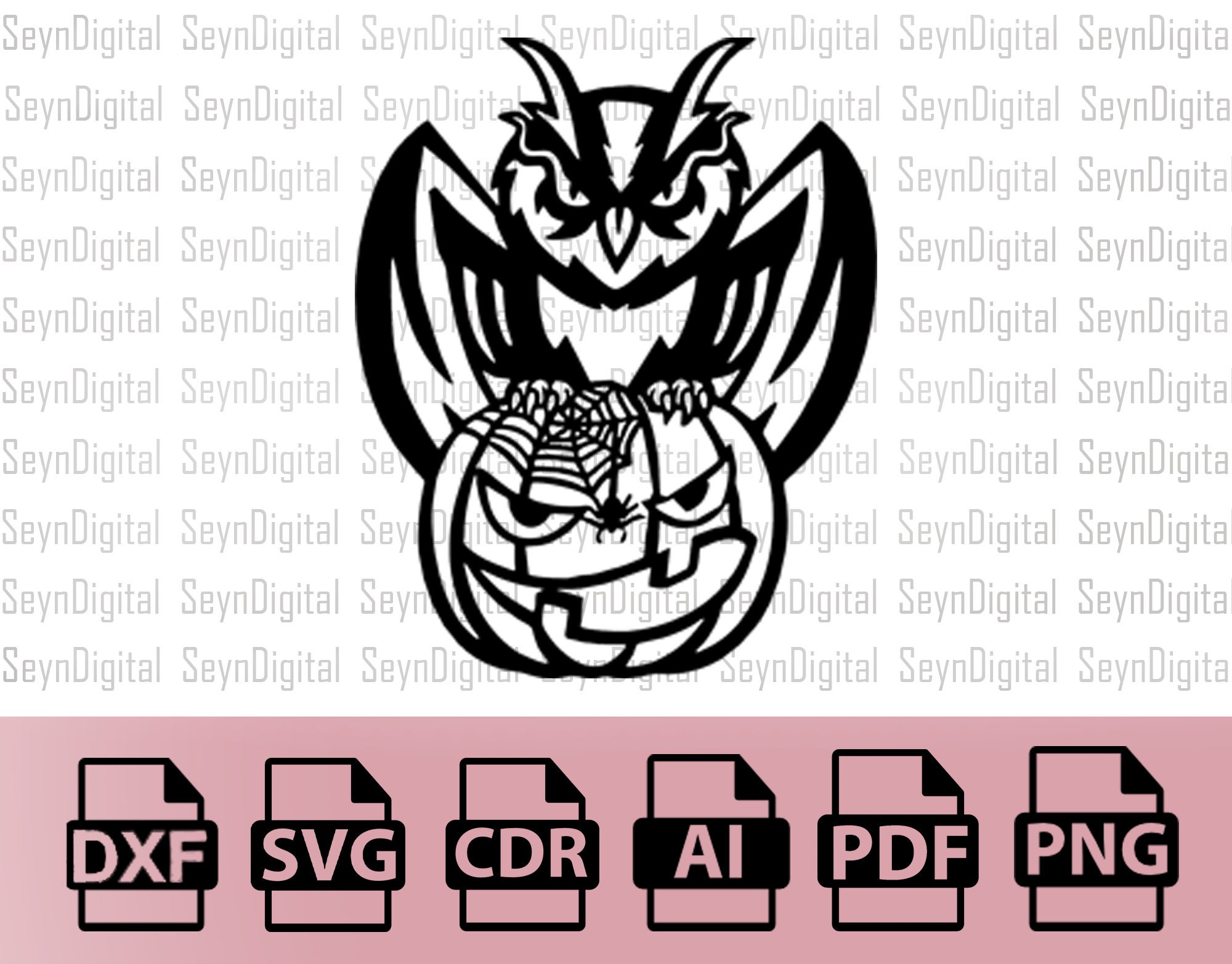 Owl in Halloween Pumpkin Cliparts Dxfsvgcdraipdf - Etsy