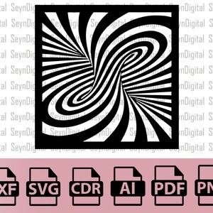 3D Spiral Wall Decor,dxf,svg,ai,png,laser Cut File,hypnosis Spiral Svg ...