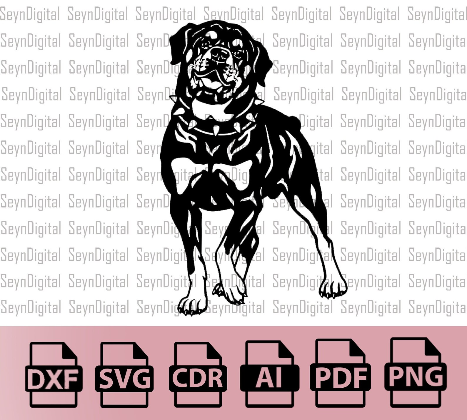 Rottweiler SVG Silhouettes Dxf Dog SVG Files for Cricut - Etsy