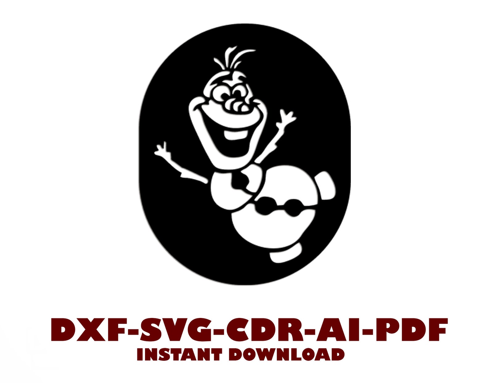 Olaf Svg Layered Item Clipart Cricut Digital Vector Cut - Etsy