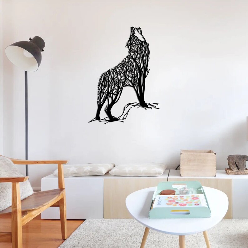 Tree Wolf Dxf Tree Branch Svg Pdf Digital Download Laser Cut Cnc ...