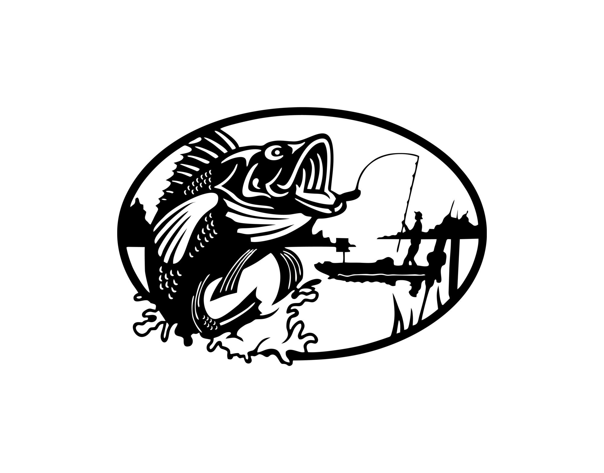 Gone Fishing Dxf, Fish PDF Drawing, Fishing Digital Download, Scaled ...