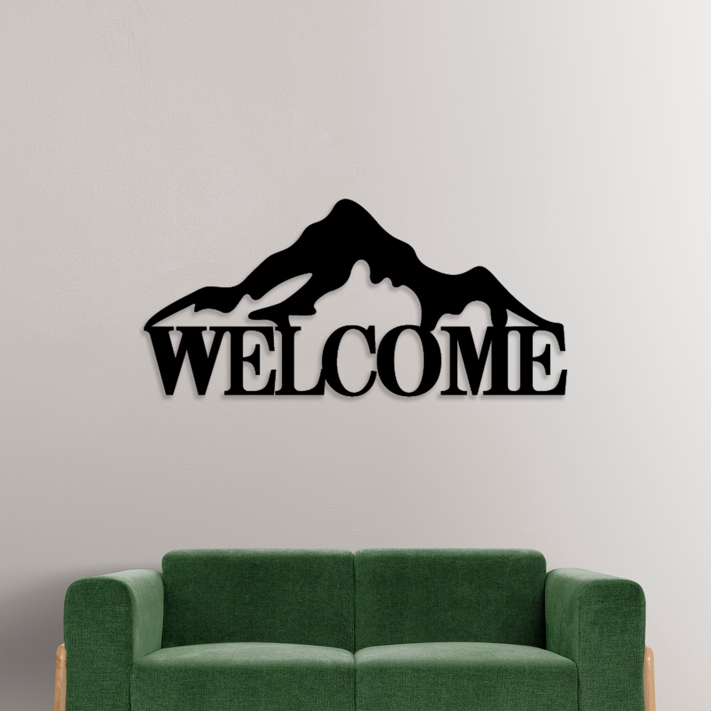 Mountain Welcome Sign CNC DXF SVG File: Ranch Decor (digital Download ...
