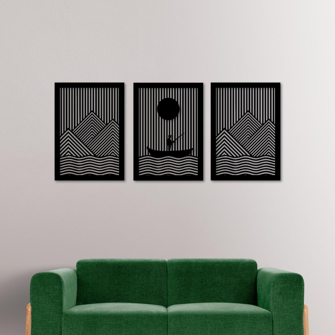 Geometric Pattern Wall Panel DXF for Plasma, Laser Cutting, and Cricut ...