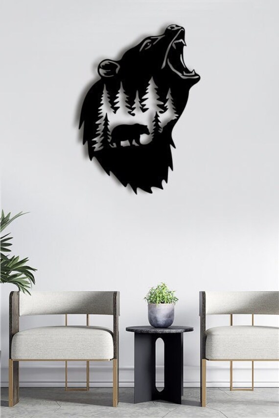 Bear Scene Dxf Mountain Scene SVG Cut File for Cricut Mama - Etsy